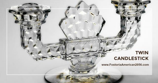 Twin Candlestick | Fostoria American Glassware - Line #2056